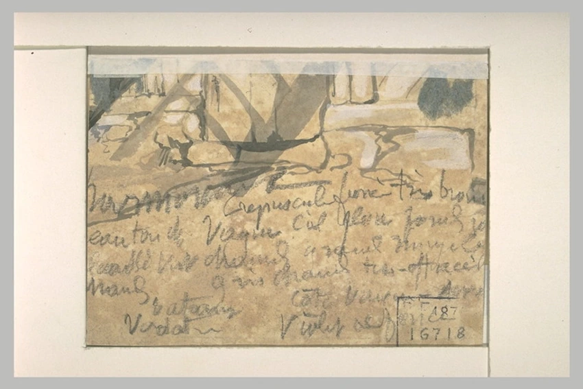 Esquisse et annotations manuscrites - Eugène Boudin | Musée d'Orsay