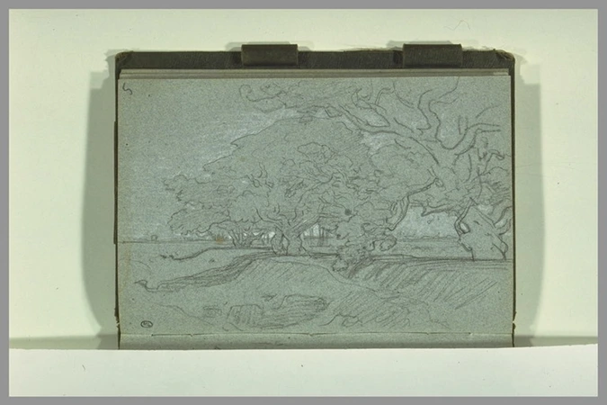 Paysage avec des arbres - Léon Belly | Musée d'Orsay