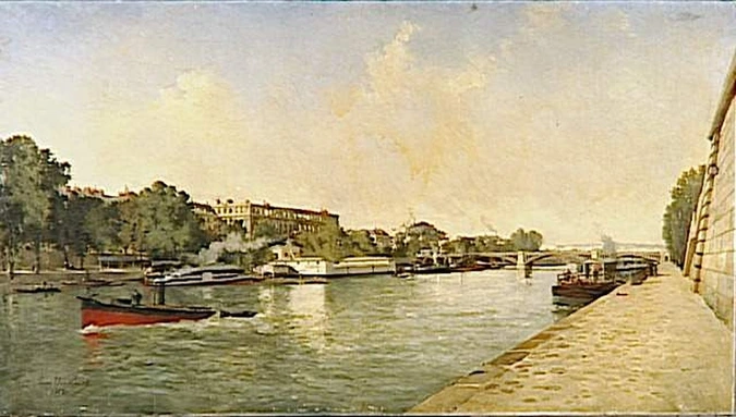 La Seine au pont de Solférino - Pierre Vauthier | Musée d'Orsay