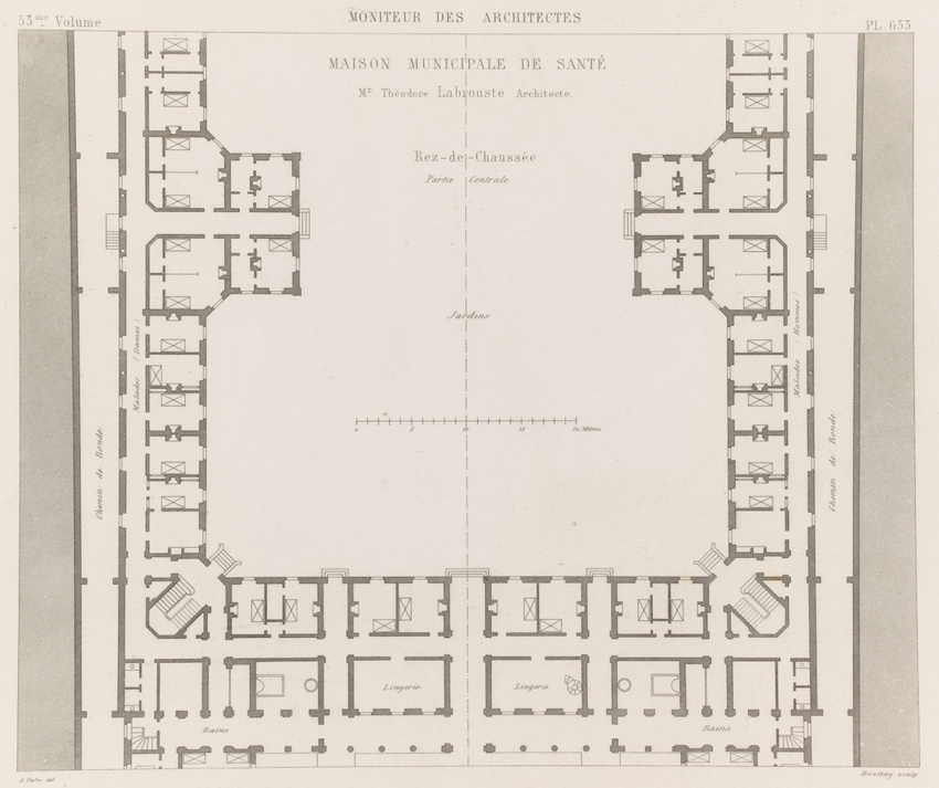 Maison municipale de santé - rez-de-chaussée - Théodore Labrouste ...