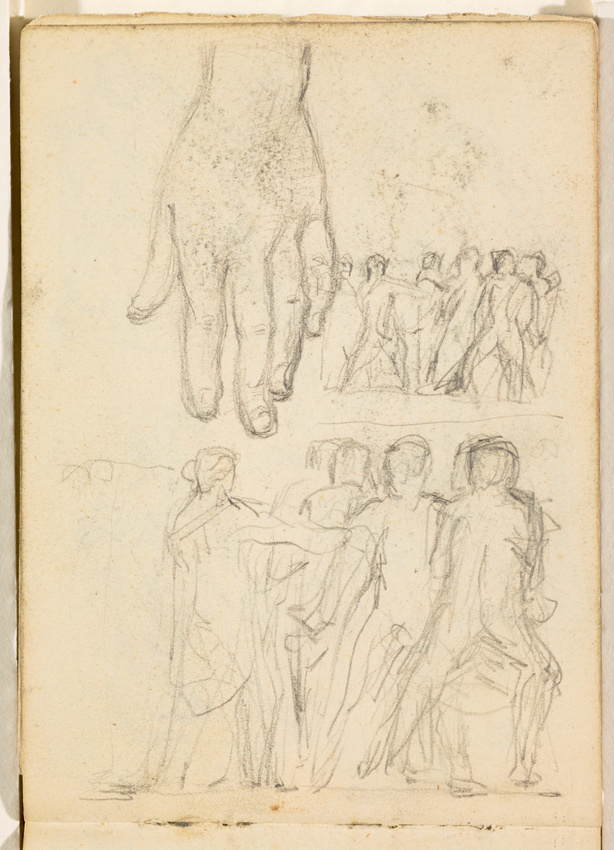 Feuille d'études : de personnages et d'une main - Henri Chapu | Musée d ...