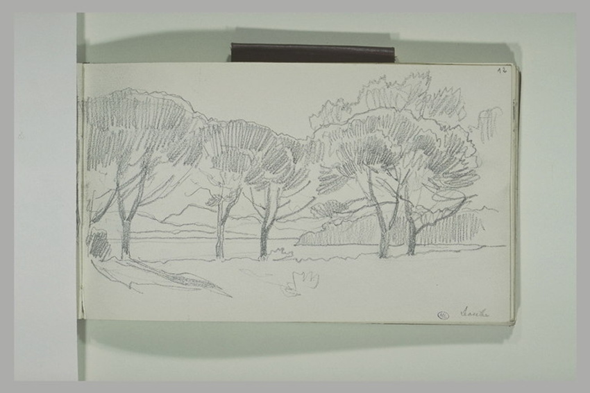 Pins parasols en bordure de mer à Léoubes - Emile René Ménard | Musée d ...