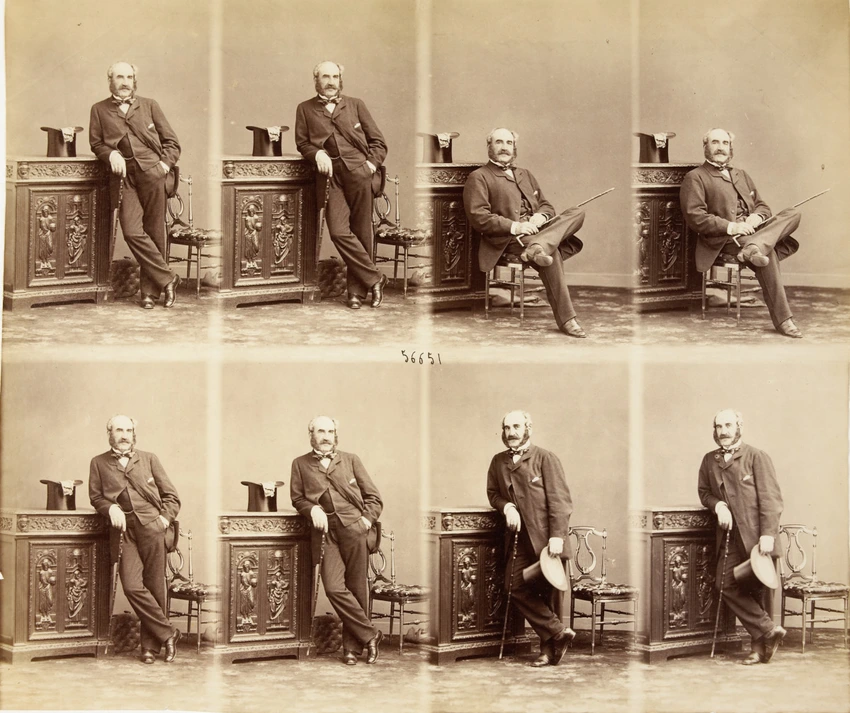 Duc de Lozada en huit poses, deux assis et six debout - André Adolphe ...