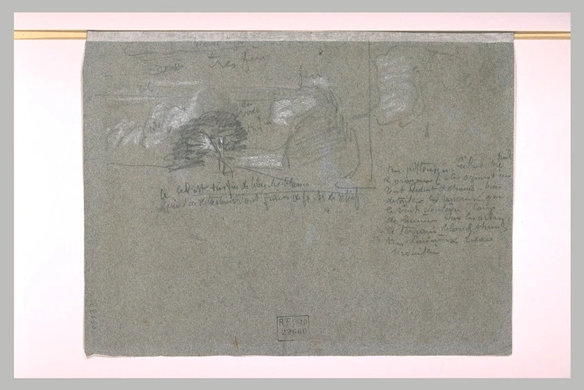 Croquis d'un paysage et annotations manuscrites - Eugène Boudin | Musée ...