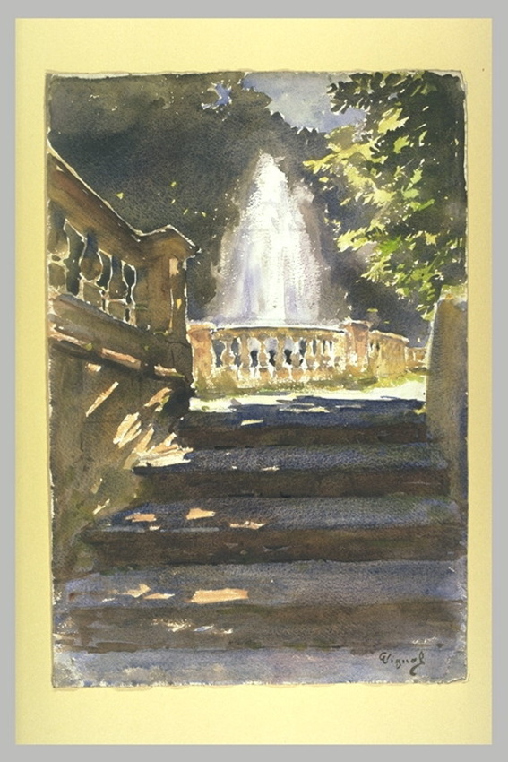 Jet d'eau dans les jardins de la Villa d'Este - Pierre Vignal | Musée d ...