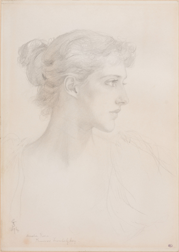 Portrait d'Amélie Rives Chanler (la future princesse Troubetskoy) en ...
