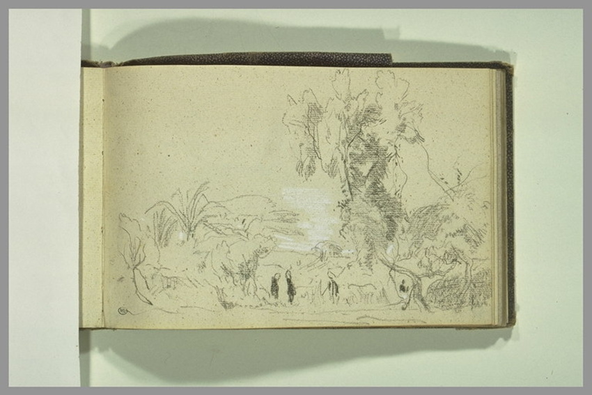 Figures dans un paysage - Léon Belly | Musée d'Orsay