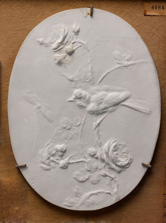Fleurs, oiseau, papillon - Alexandre-Mathurin Pêche | Musée d'Orsay