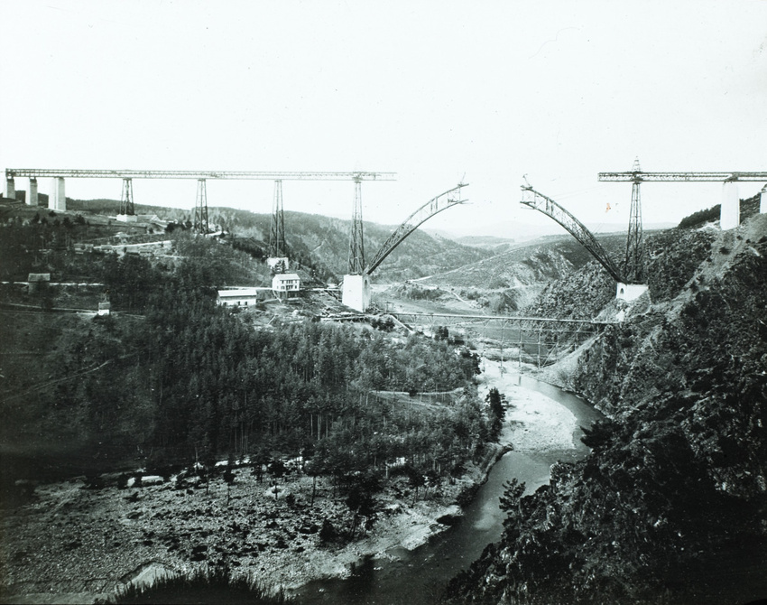 Construction du viaduc de Garabit - Anonyme | Musée d'Orsay