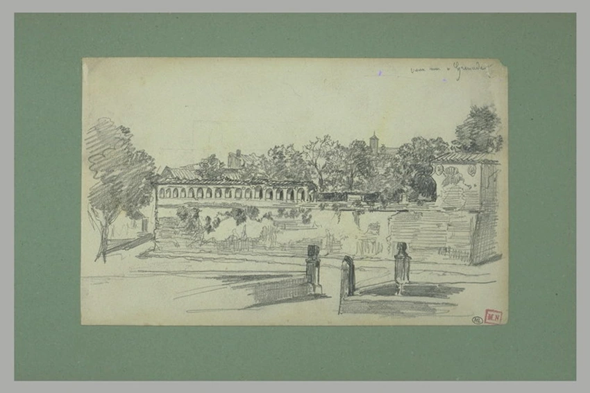 Vieux mur à Grenade - Emile-Louis Vernier | Musée d'Orsay