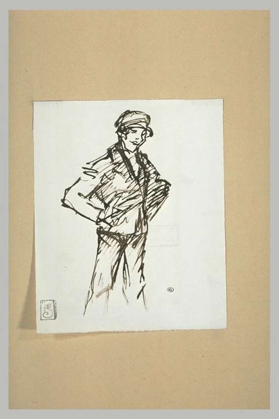 Jeune garçon, mains sur les hanches, coiffé d'une casquette - Théophile ...