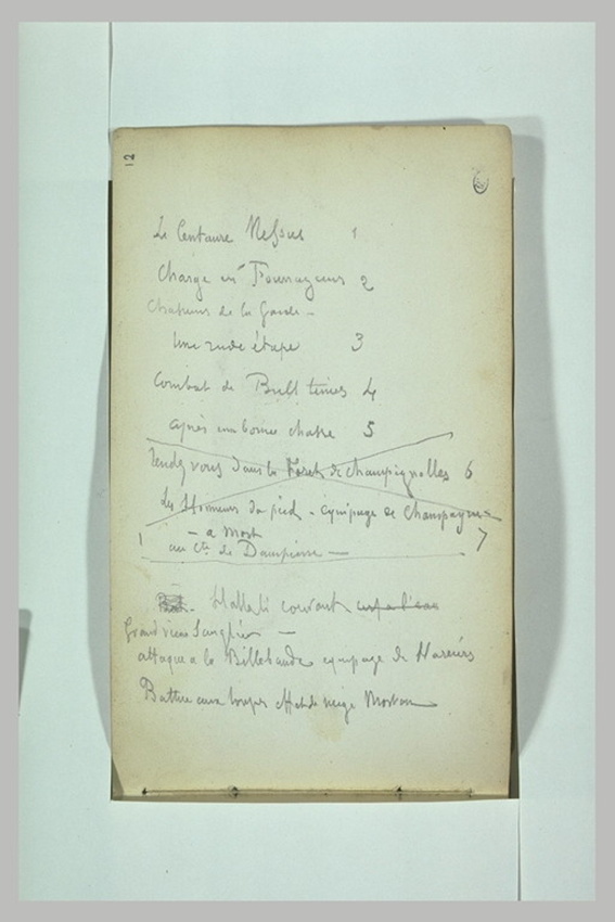 Note manuscrite - John Lewis Brown | Musée d'Orsay