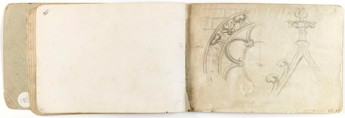 Détail d'architecture gothique : pinacle et rosace - Maurice Denis ...