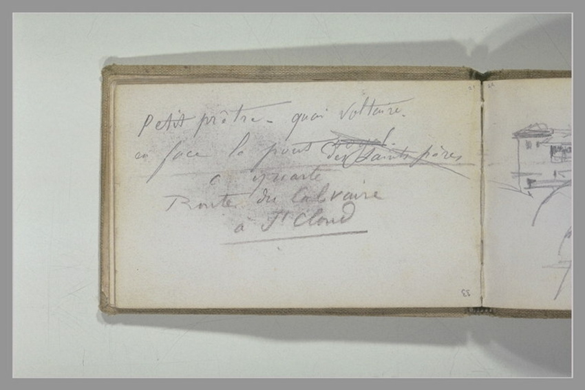 Annotations manuscrites - Mariano Fortuny y Marsal | Musée d'Orsay