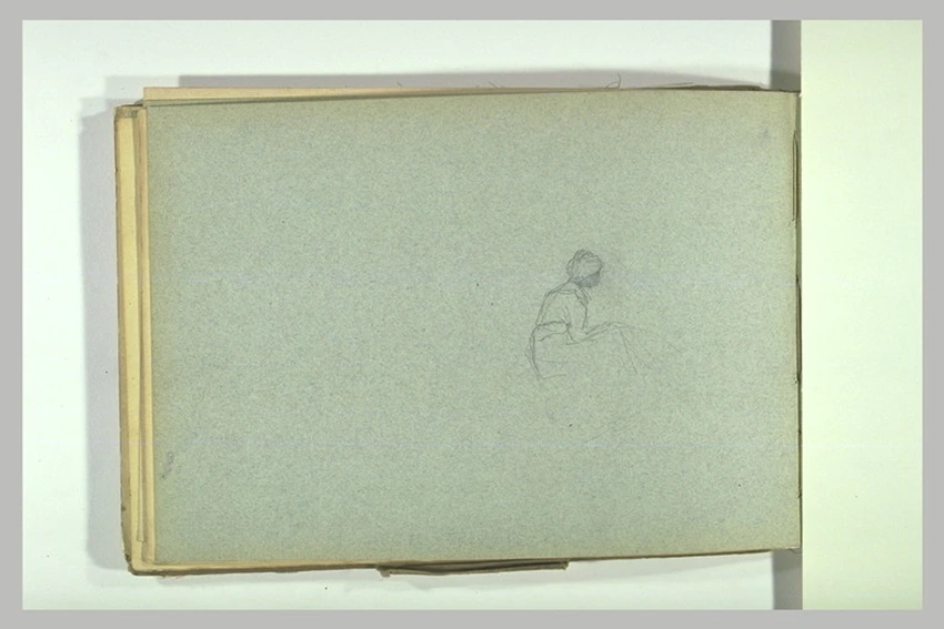 Croquis de personnage assis, de profil - Léonide Bourges | Musée d'Orsay