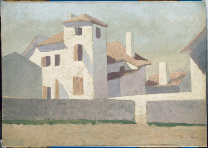 Groupe de maisons blanches aux toits rouges - Odilon Redon | Musée d'Orsay
