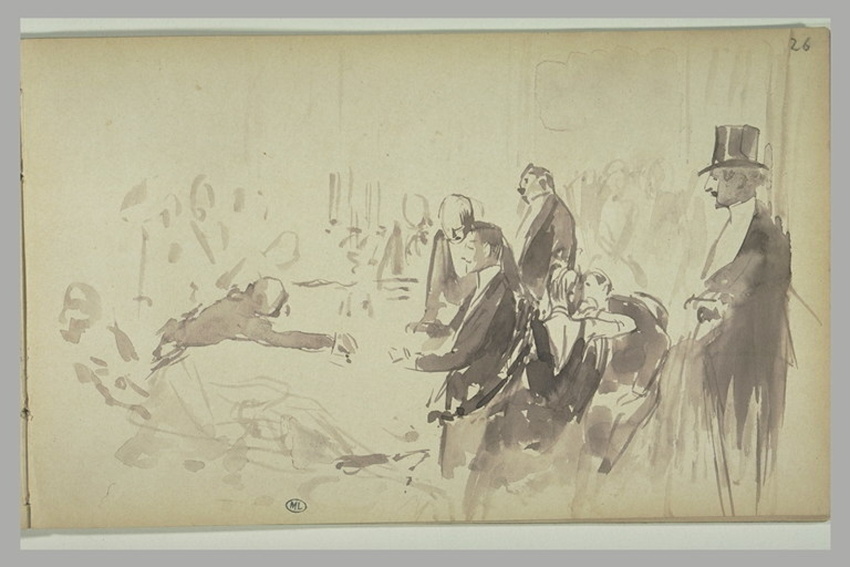 Hommes et femmes dans une soirée - Jean-Louis Forain | Musée d'Orsay