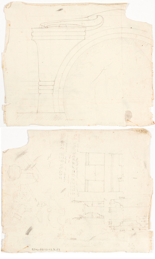 Etude d'encadrement d'arc outrepassé - Victor Baltard | Musée d'Orsay
