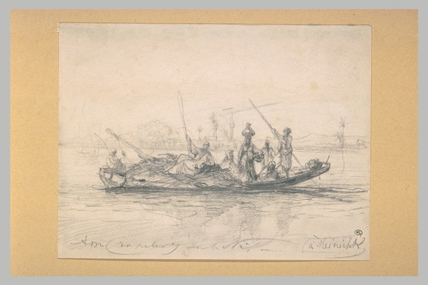 Le Nil à Minièh - Louis Amable Crapelet | Musée d'Orsay