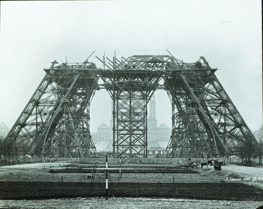 La construction de la tour Eiffel - Anonyme | Musée d'Orsay