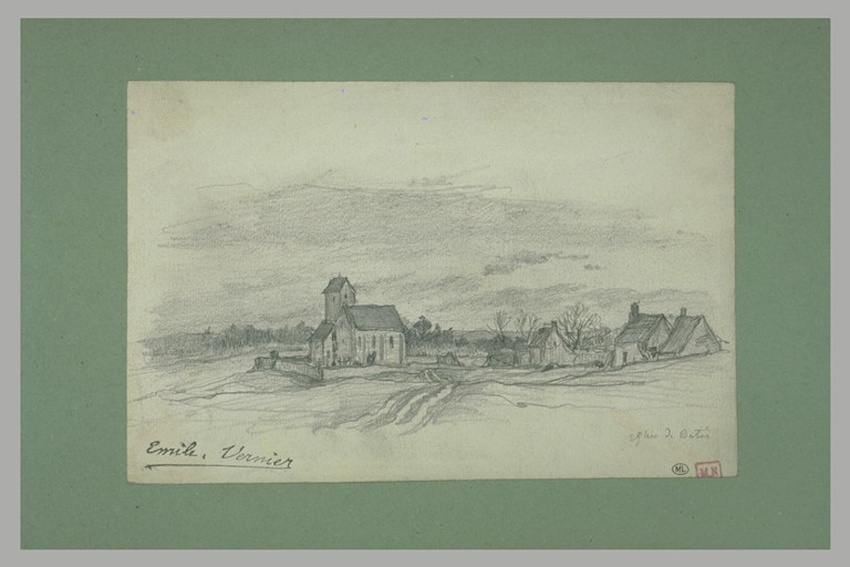 Vue du village de Batier - Emile-Louis Vernier | Musée d'Orsay