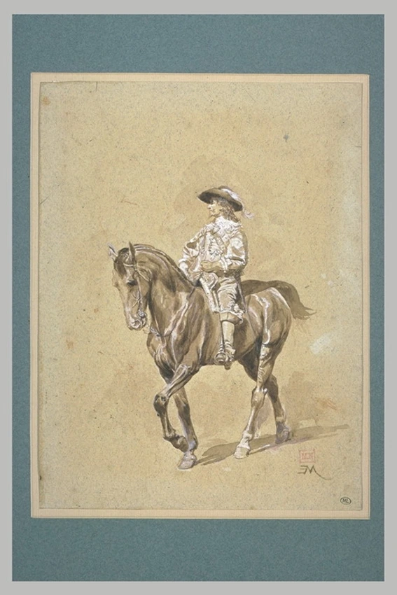 Un cavalier du début du XVIIè siècle - Ernest Meissonier | Musée d'Orsay
