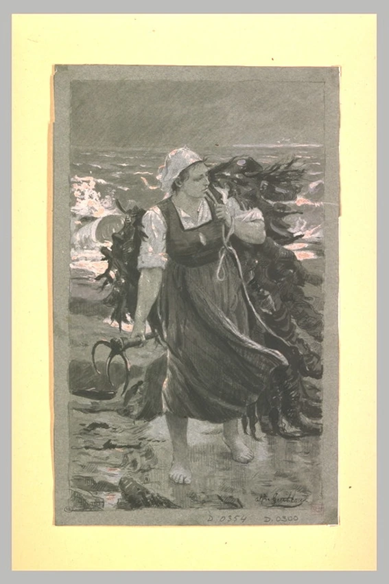 Bretonne portant du goémon - Alfred Guillou | Musée d'Orsay