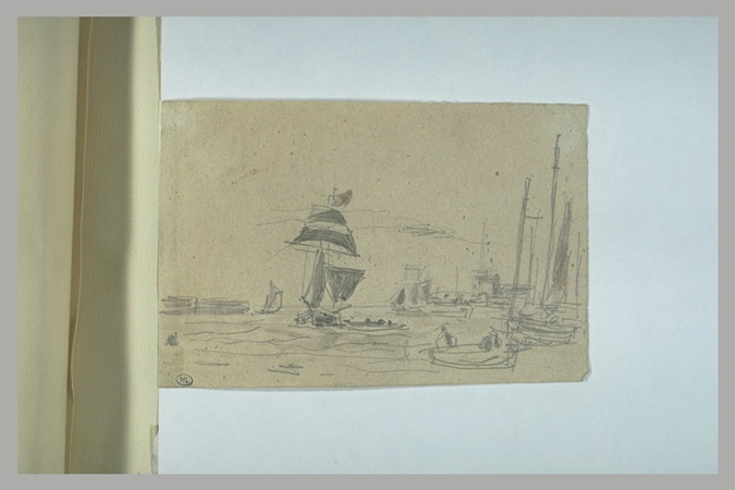 Voiliers et canots sur une rade - Eugène Boudin | Musée d'Orsay