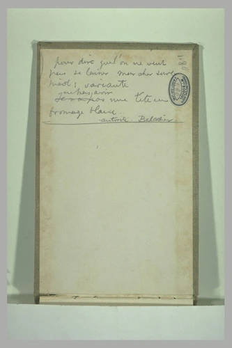 Annotations manuscrites - Alfred Sisley | Musée d'Orsay