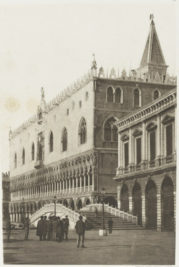Angolo delle Prigioni, ponte della Paglia e Palazzo Ducale dalla riva ...