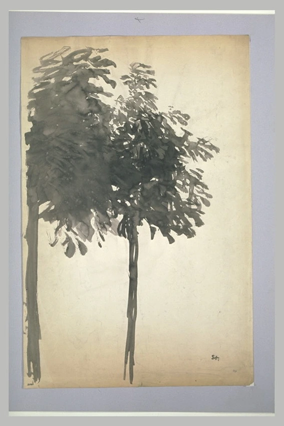 Deux arbres - Théophile Alexandre Steinlen | Musée d'Orsay