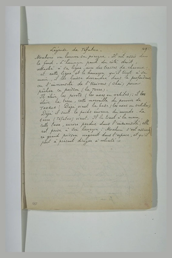 Texte manuscrit en langue française - Paul Gauguin | Musée d'Orsay