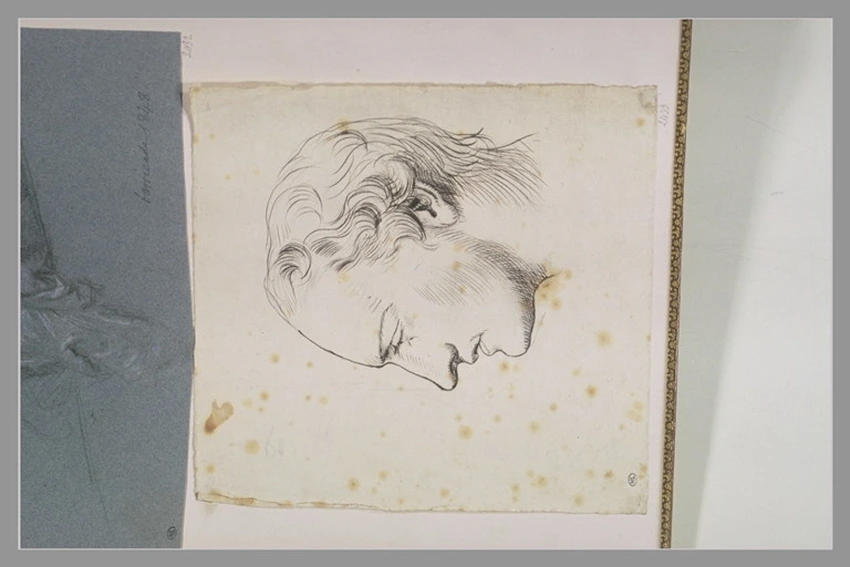 Tête d'homme, imberbe, vue de profil - Charles Meissonier | Musée d'Orsay