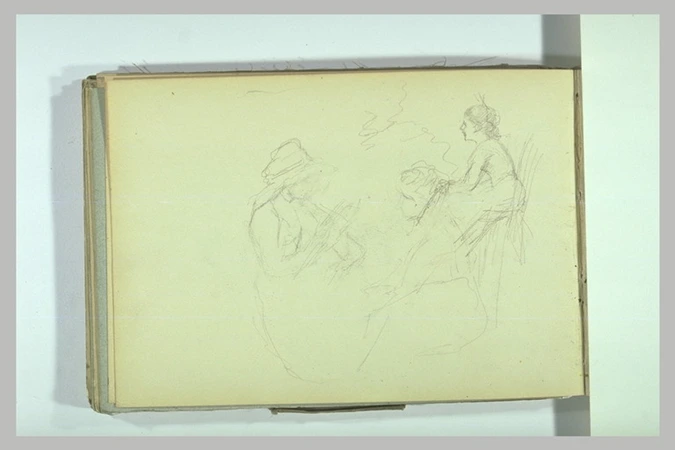 Croquis de femmes assises - Léonide Bourges | Musée d'Orsay