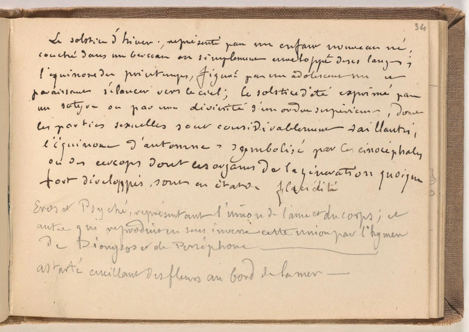 Notes manuscrites - Henri Chapu | Musée d'Orsay
