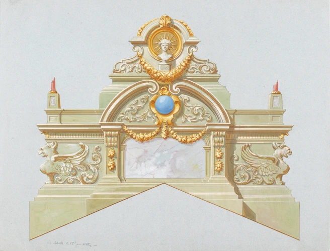 Projet de couronnement architectural à deux niveaux au-dessus d’un ...