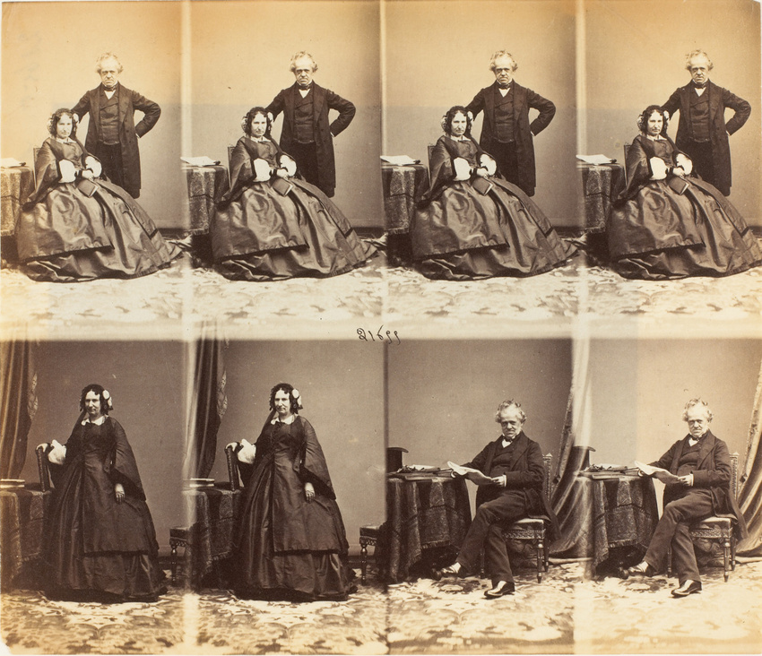 Lord et baronne Calthorpe en huit poses, quatre le couple, deux Madame ...