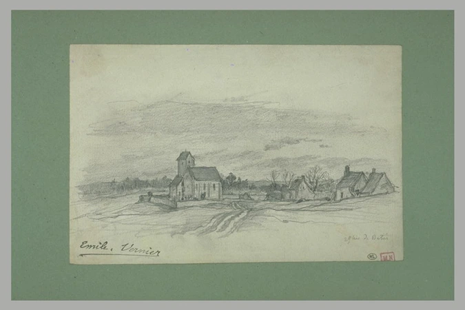 Vue du village de Batier - Emile-Louis Vernier | Musée d'Orsay
