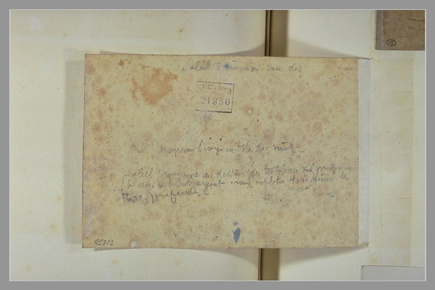 Annotations manuscrites - Eugène Boudin | Musée d'Orsay