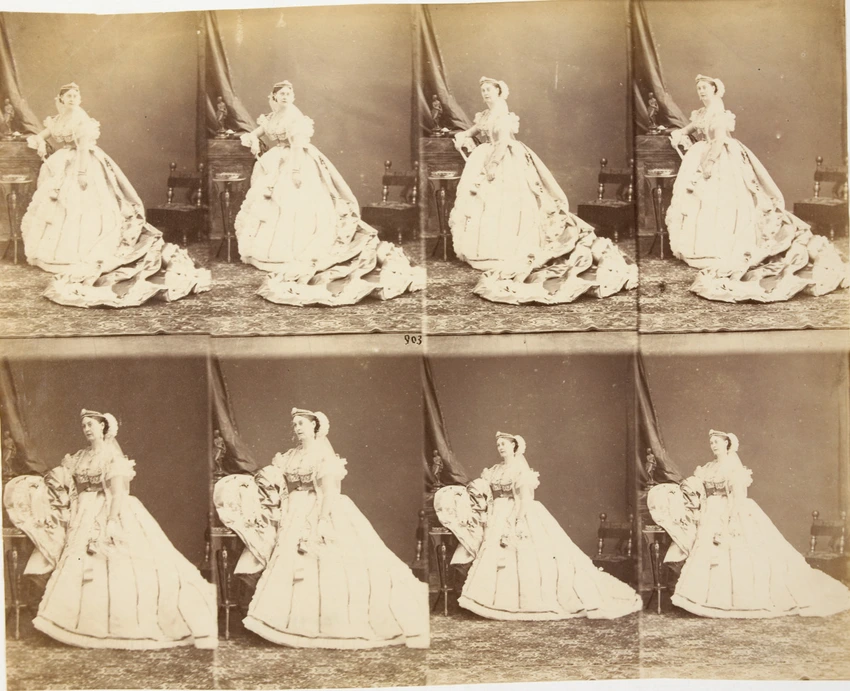 Lady Shuster en huit poses en pied - André Adolphe Eugène Disdéri ...