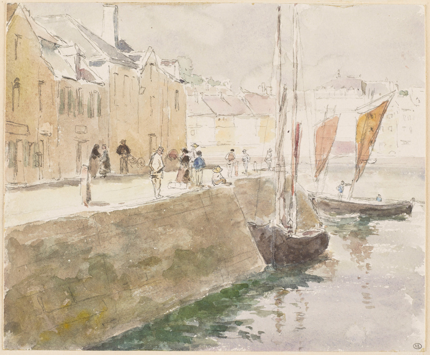 Quai dans un port, à marée descendante - Henri Rouart | Musée d'Orsay
