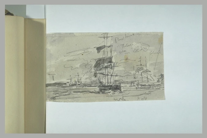 Voiliers dans une rade - Eugène Boudin | Musée d'Orsay