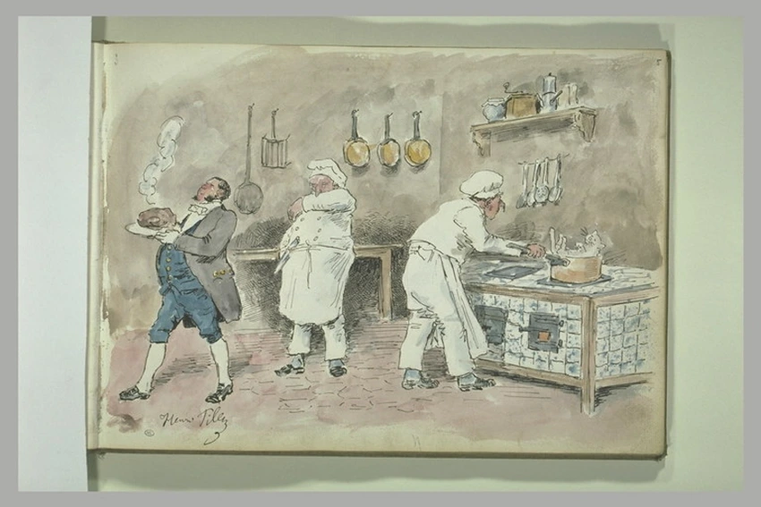 La Cuisson du chat - Charles-Henri Pille | Musée d'Orsay