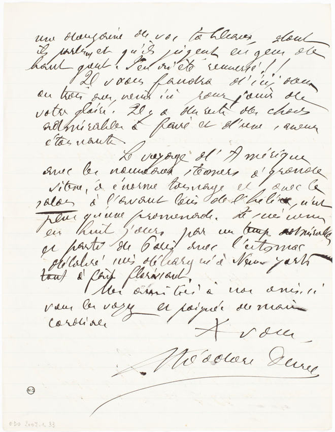 Lettre autographe signée de Théodore Duret à Claude Monet - Théodore ...
