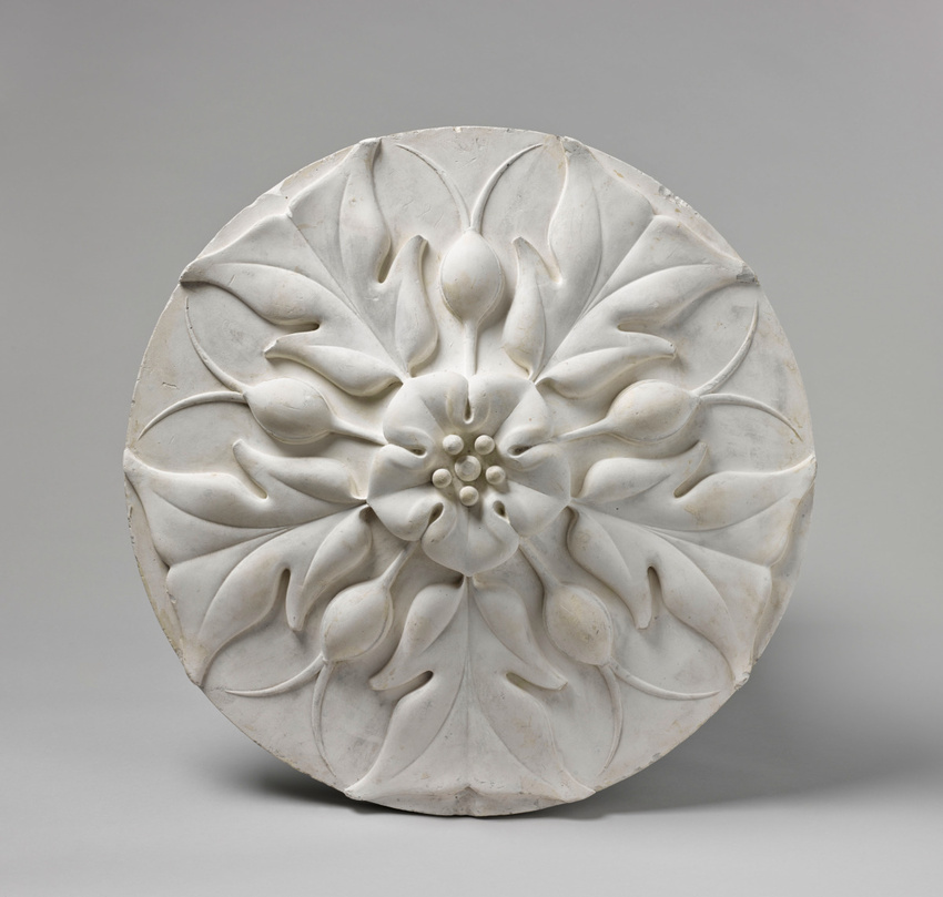 Rosace florale : fleurs de pomme de terre et tulipier de Virginie ...