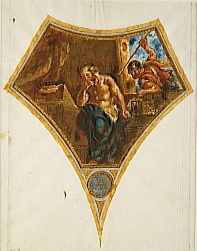 Archimède tué par un soldat au milieu de sa méditation - René Piot ...