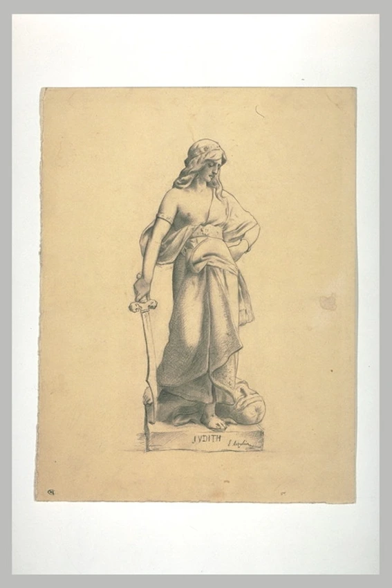 Statue de Judith avec à ses pieds la tête d'Holopherne - Eugène Aizelin ...