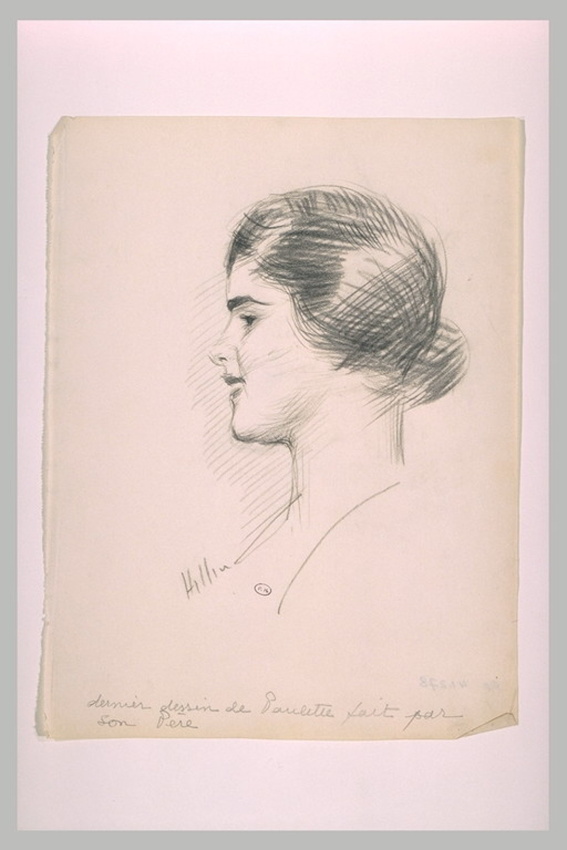 Tête de Paulette, de profil vers la gauche - Paul Helleu | Musée d'Orsay