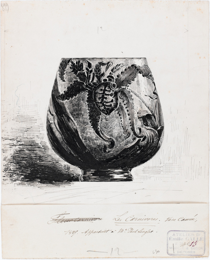 Modèle de vase en forme de corolle de digitale - Emile Gallé | Musée d ...