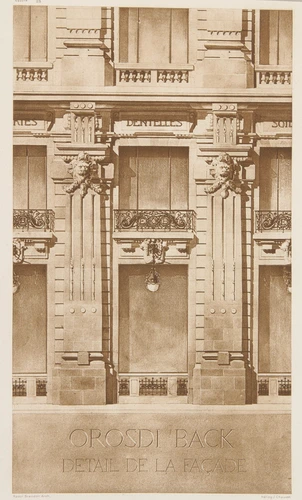 Palais Omer Effendi, magasins Orosdi-Back au Caire, détail des façades ...